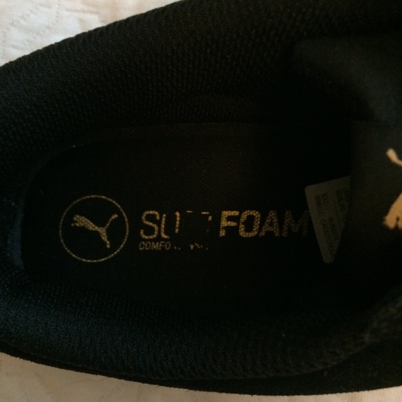 Puma | Shoes | New Puma Suede Ribbon Lace Sneakers Black | Poshmark